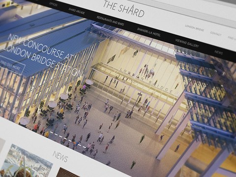 Landmark website design for The Shard | Pancentric Digital