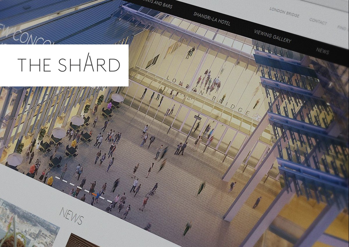 Landmark website design for The Shard | Pancentric Digital